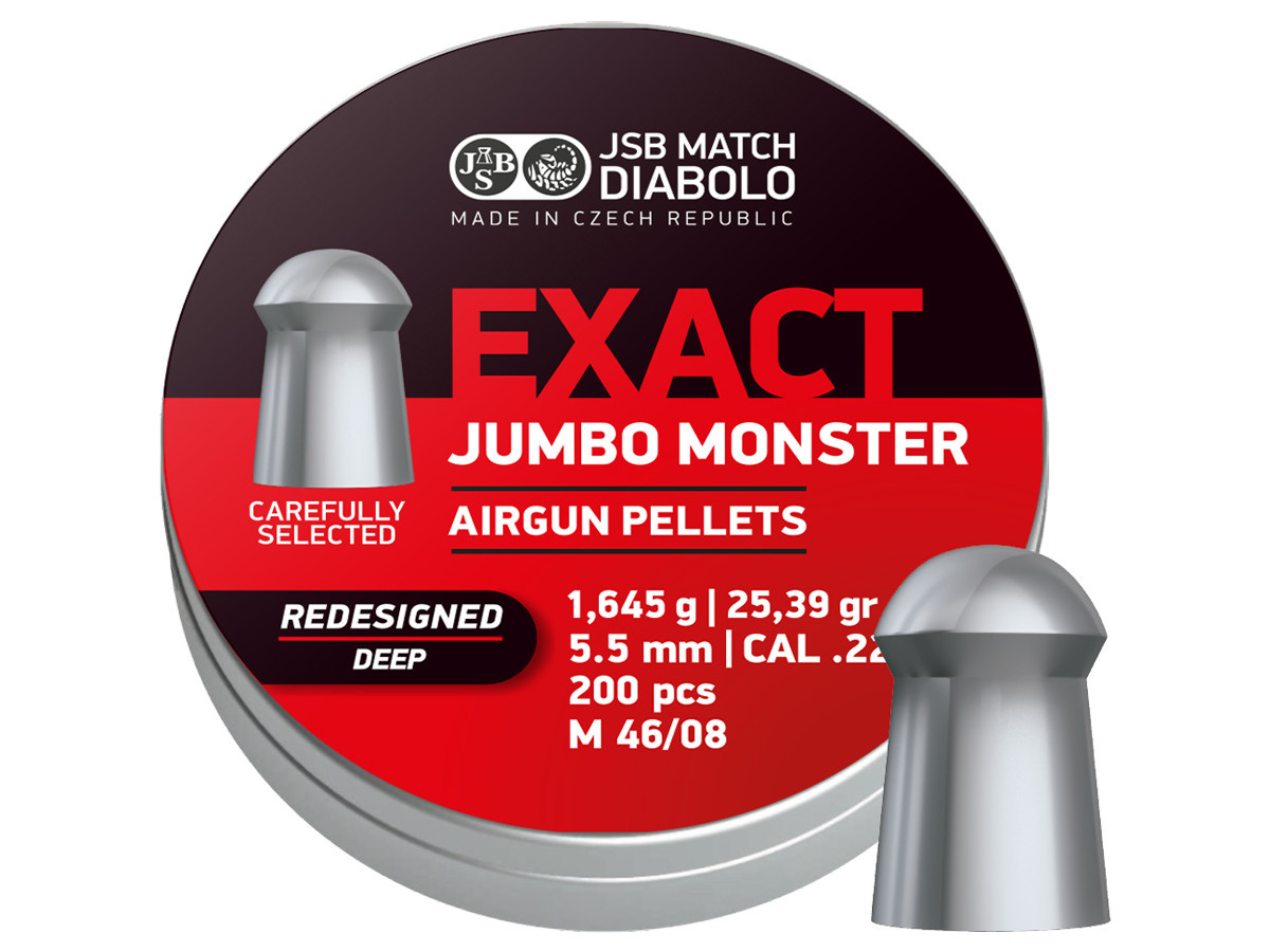 JSB Redesigned Jumbo Monster - DEEP SKIRT .22 Cal - 25.39gr - Airgun Source Canada