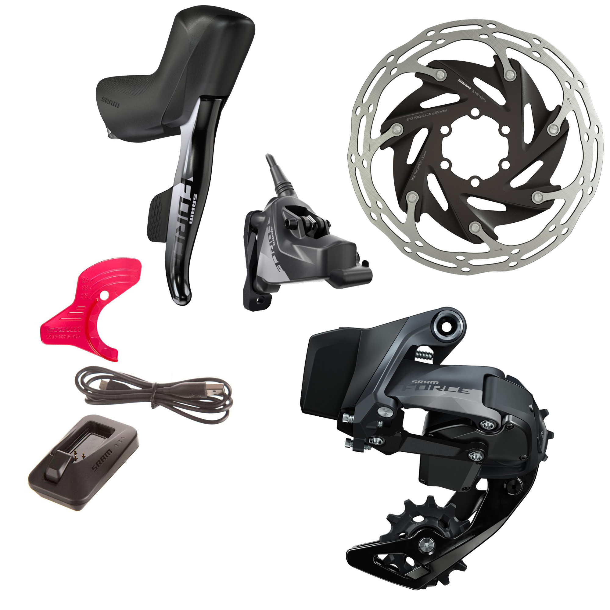 SRAM Force eTap AXS HRD avec frein à disque -Transmission électronique ...