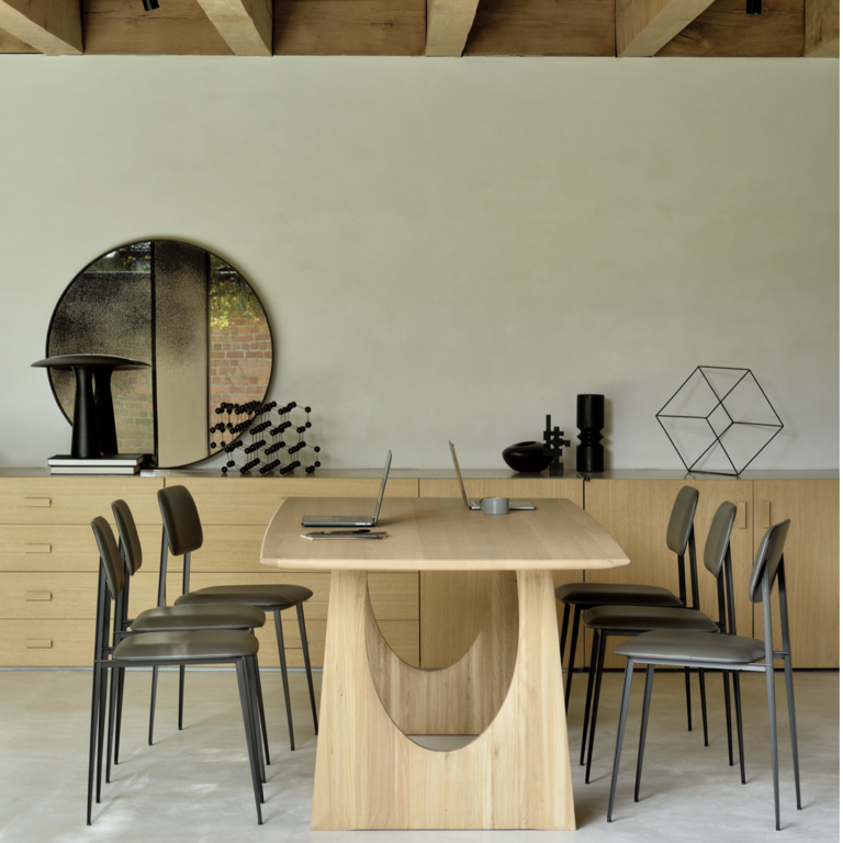 Oak Geometric Dining Table - Prevalent Projects