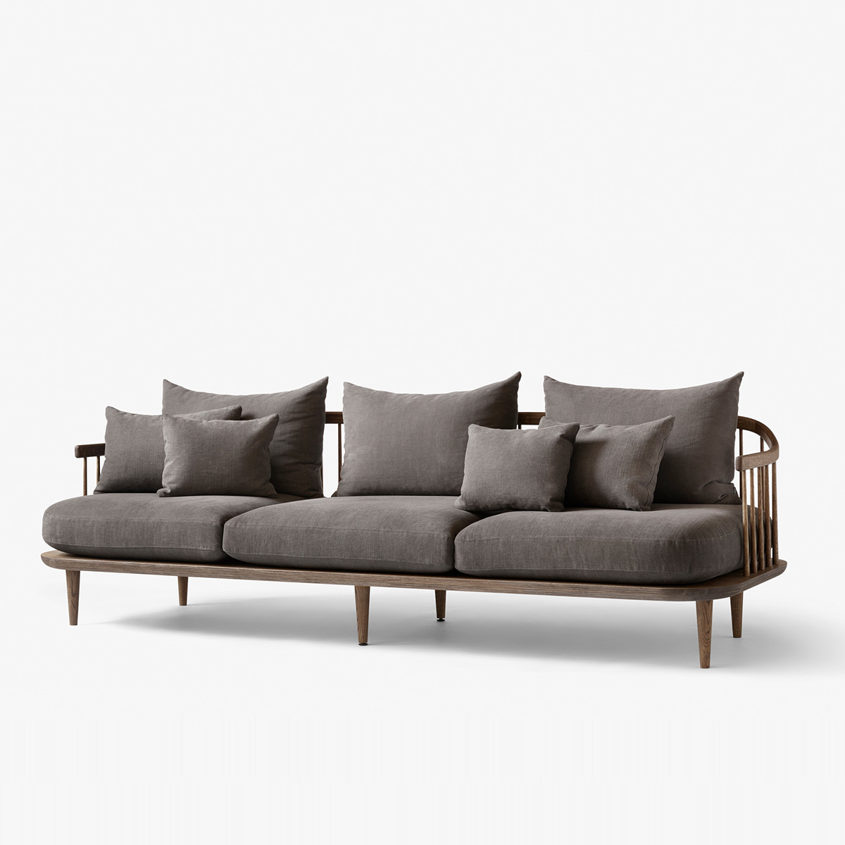 Fly SC12 3-Seater Sofa | Oak Frame Couch | Modern Sofa - Prevalent Projects