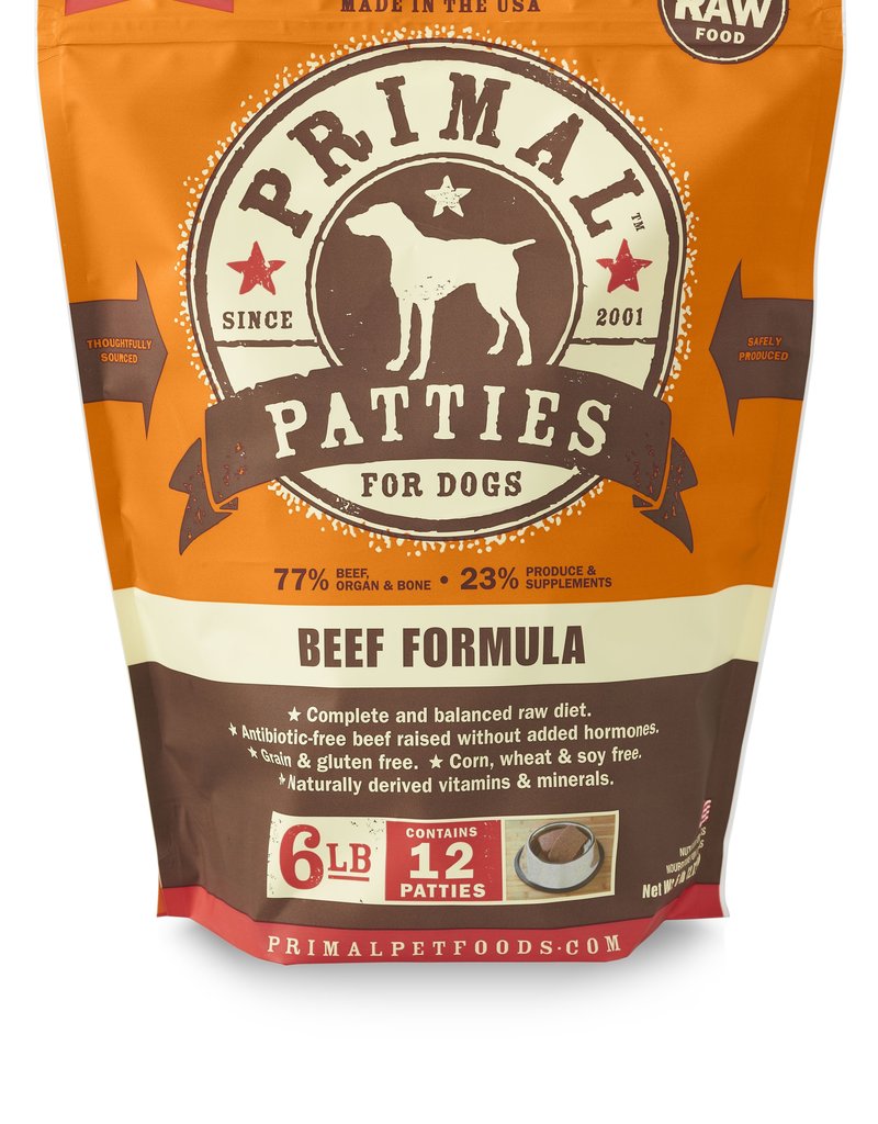 Primal Raw Frozen Canine Patties - Pawtopia: Your Pet's Nutritionist