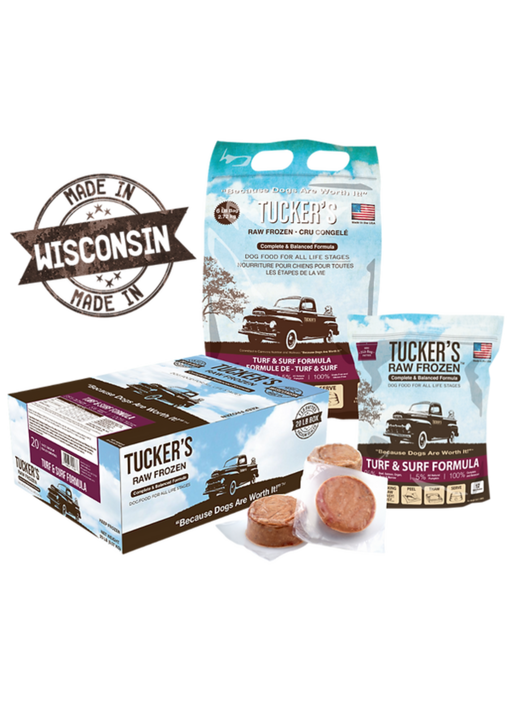 Tucker’s Turf & Surf Frozen Raw Dog Food 6 lb | Pawtopia - Pawtopia ...
