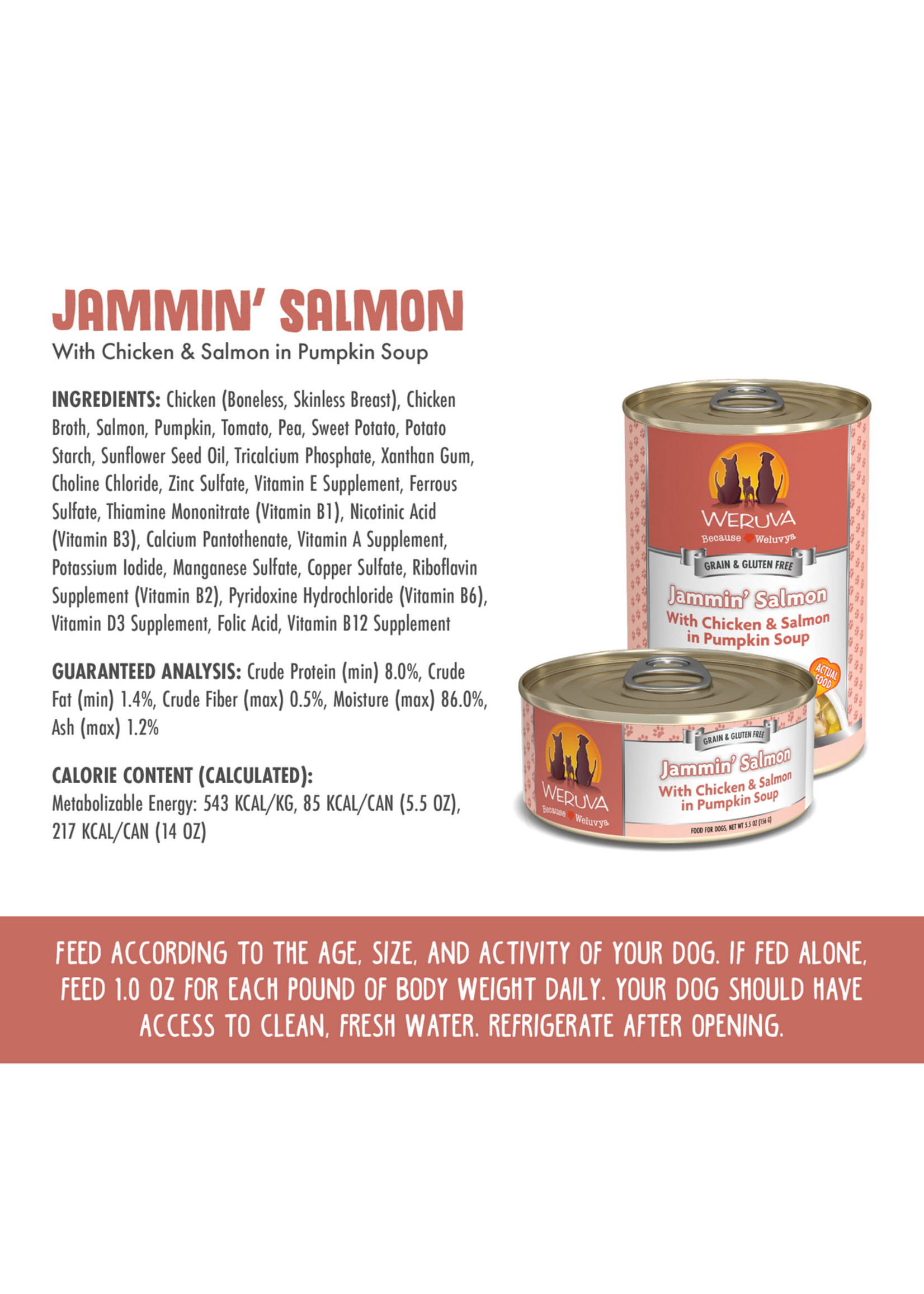 Weruva Canned Dog Food Jammin Salmon 14 oz | Pawtopia - Pawtopia: Your ...