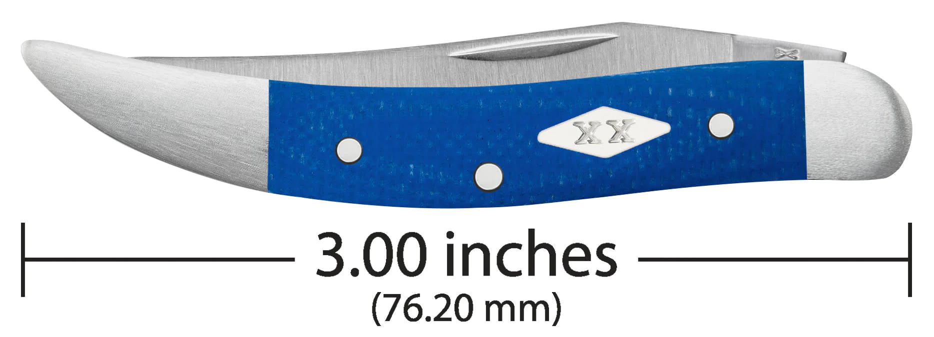 Case Smooth Blue G-10 Small Texas Toothpick with XX Diamond shield ...