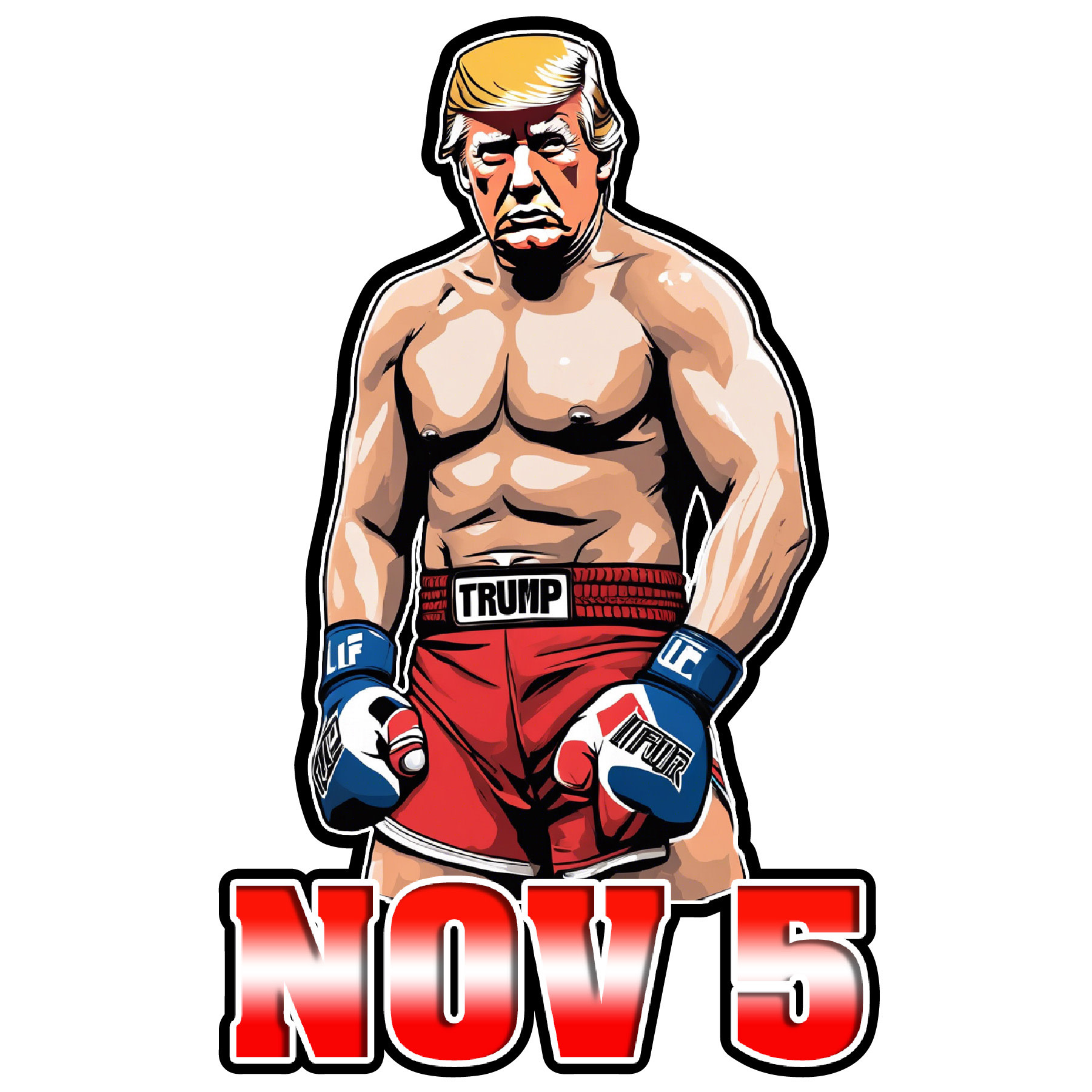 Pro Trump Boxer Sticker - 6" Indoor/Outdoor - The Gun Shoppe of Sarasota