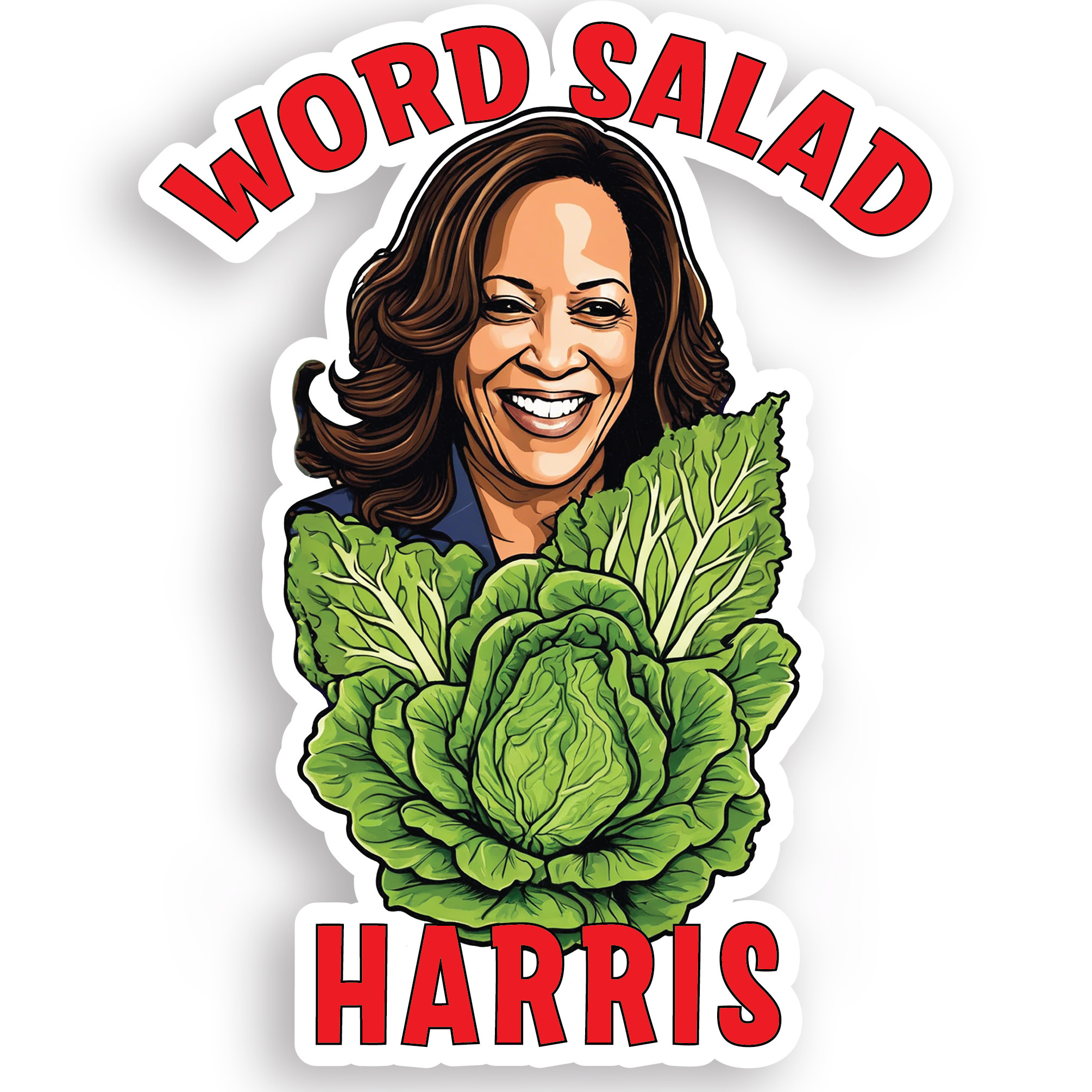 Word Salad Harris Funny Sticker - Political Humor - The Gun Shoppe of ...