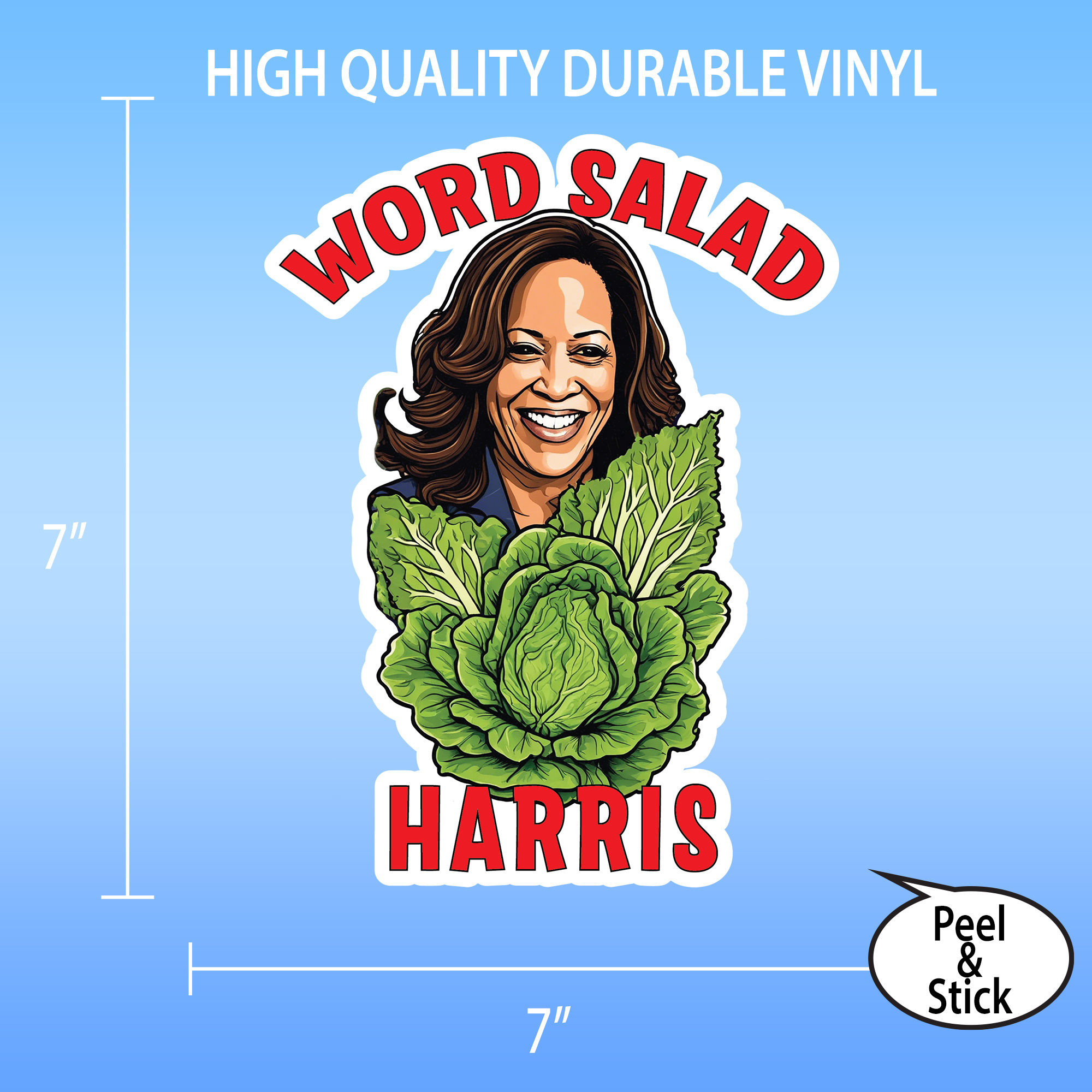 Word Salad Harris Funny Sticker - Political Humor - The Gun Shoppe of ...