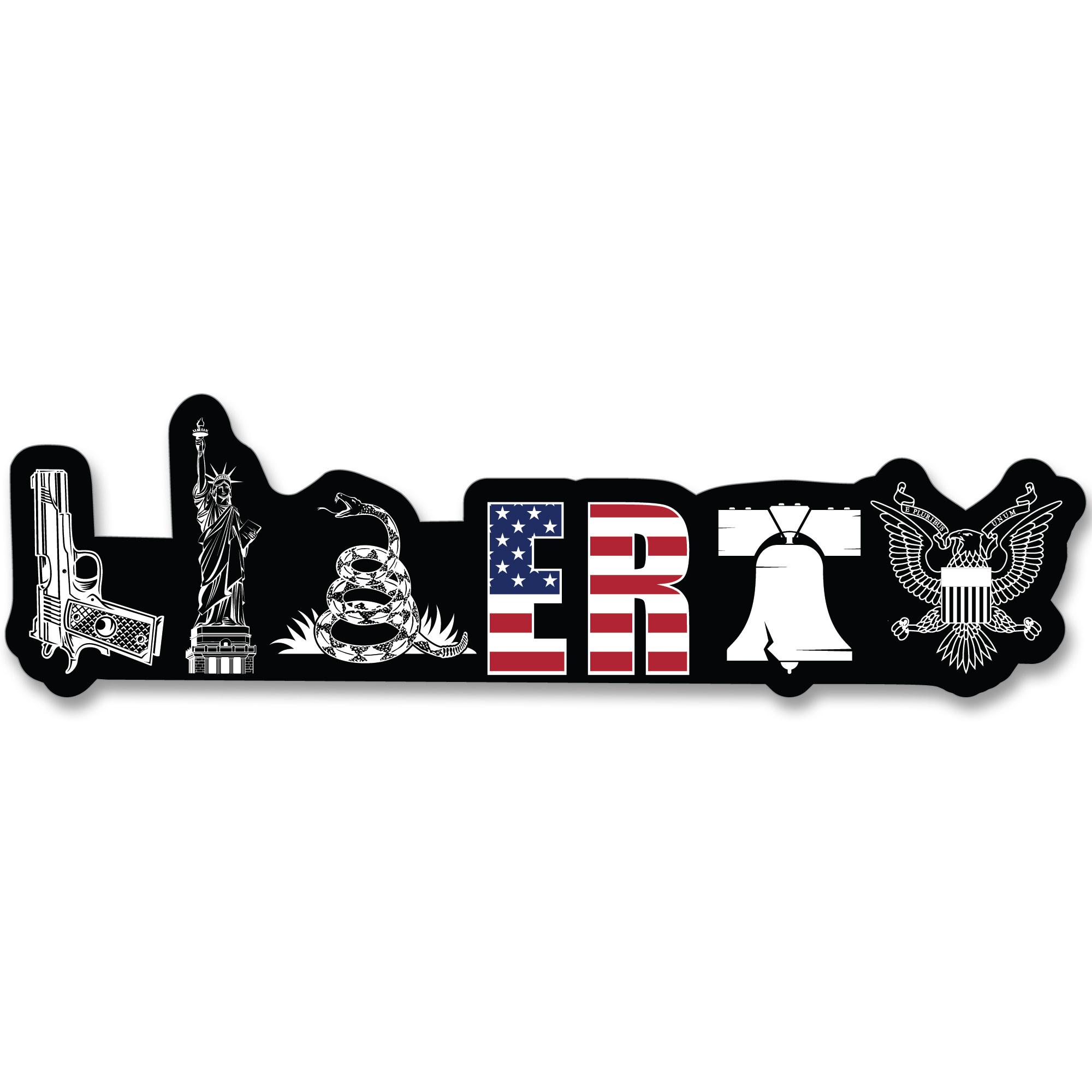 Liberty Sticker - 6.5" Design with 1911 Gun, Liberty Symbols - The Gun ...