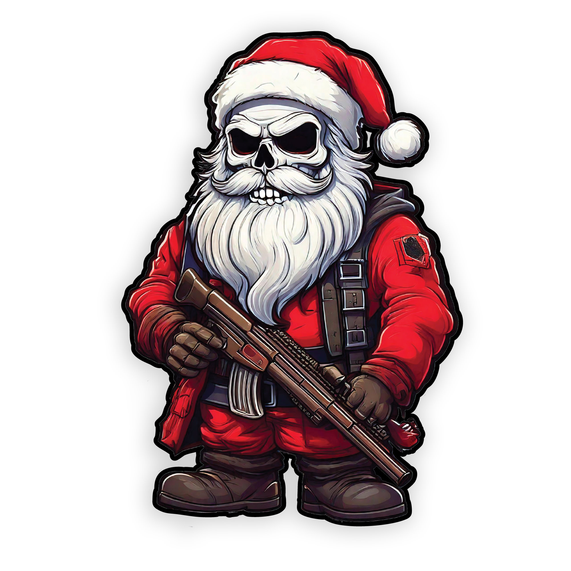 Santa with a Freedom Stick Sticker - Jolly & Patriotic! - The Gun ...