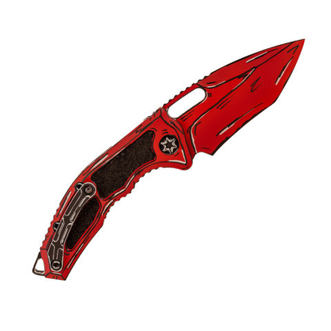 Heretic Knives Medusa Recurve Auto – Cel Shade Red (Limited Release ...