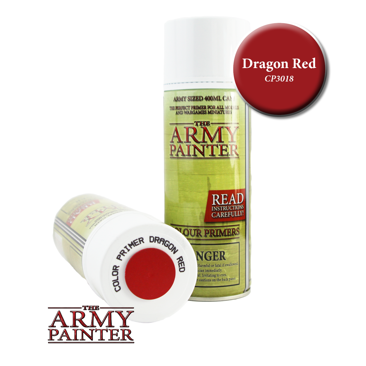Army Painter (AP) Colour Primer (Spray can) - Dragon Red - Jeuxjubes
