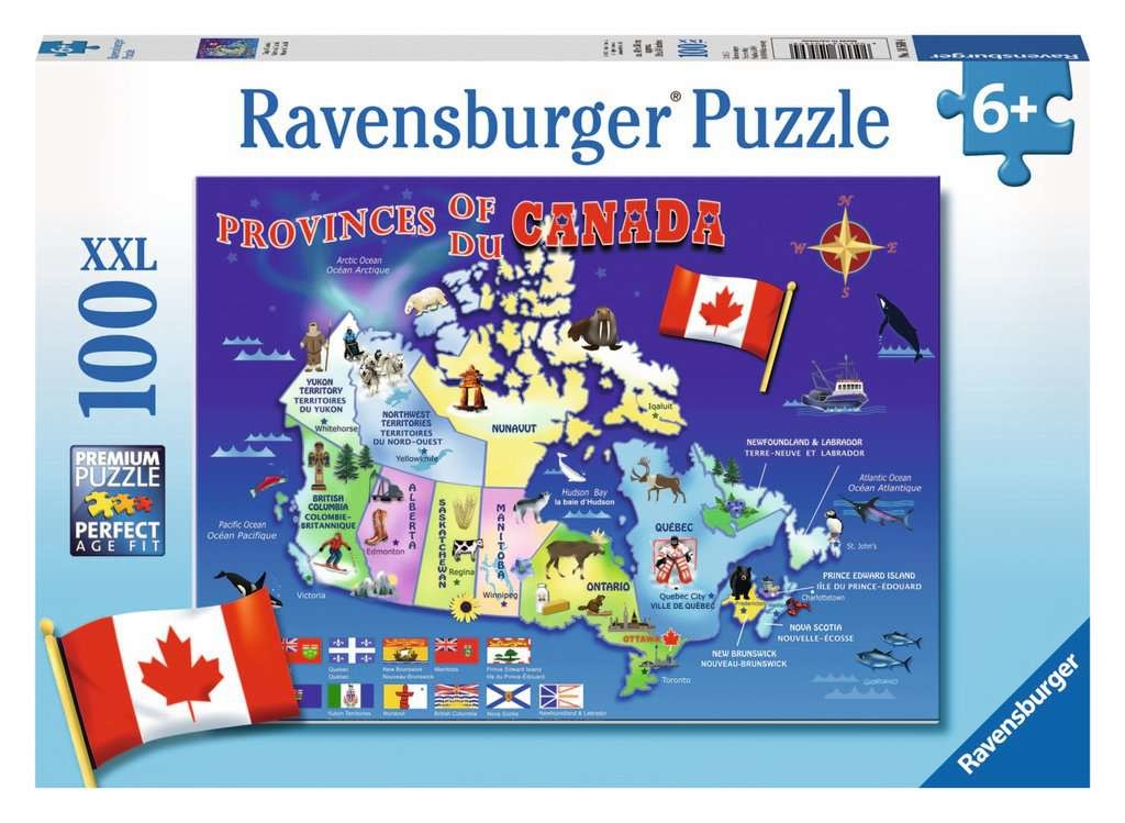 Ravensburger Carte du Canada - 100 pièces XXL - Jeuxjubes