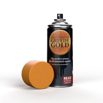 Army Painter (AP) Colour Primer (Spray can) - Greedy Gold - Jeuxjubes