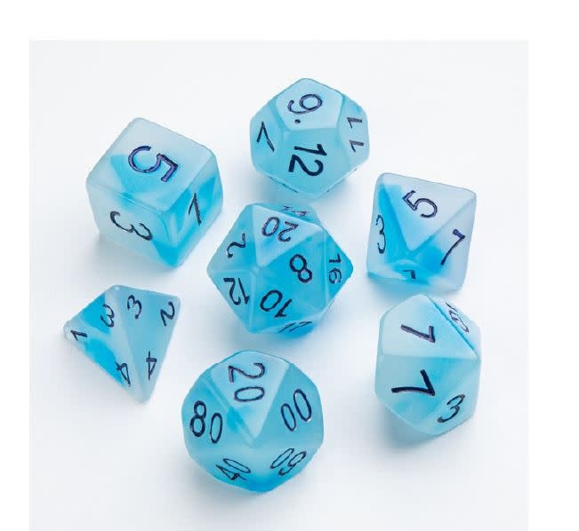 (Gamegenic) Glow Series RPG Set - 7 Piece Set - Icy Crumbs - Jeuxjubes