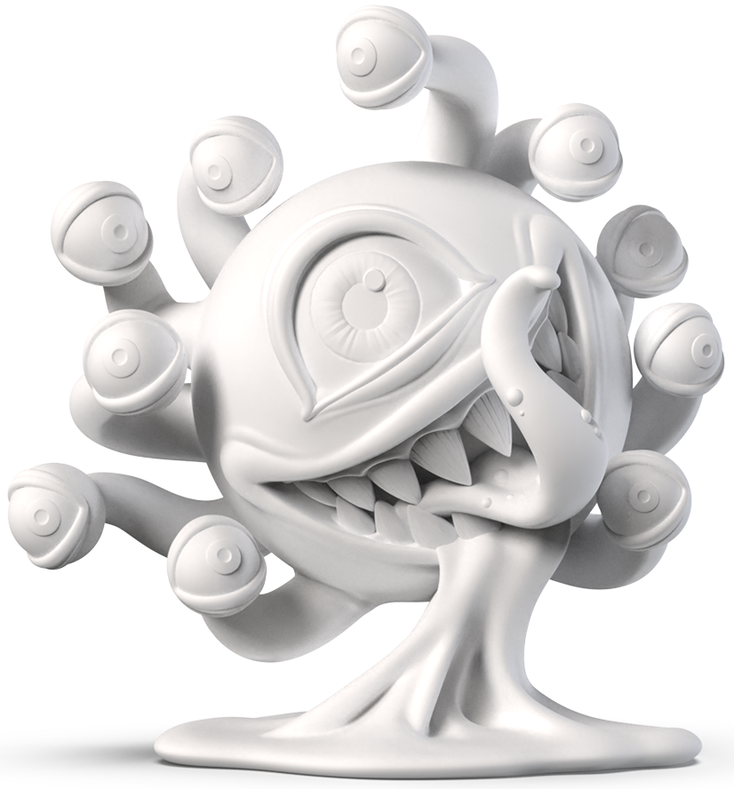 Kidrobot Resin - D&D Beholder 7" Blank - Jeuxjubes