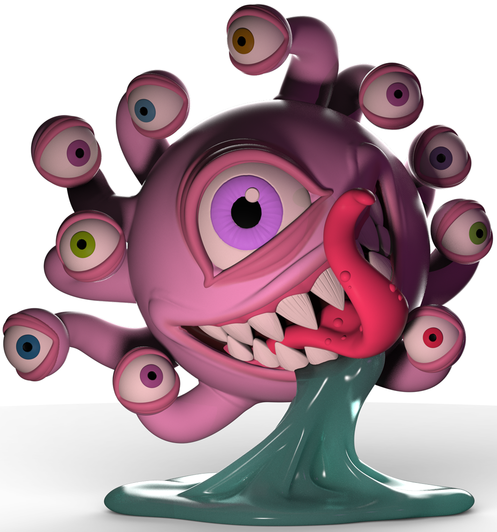 Kidrobot Resin - D&D Beholder 7" Glow-in-the-Dark - Jeuxjubes