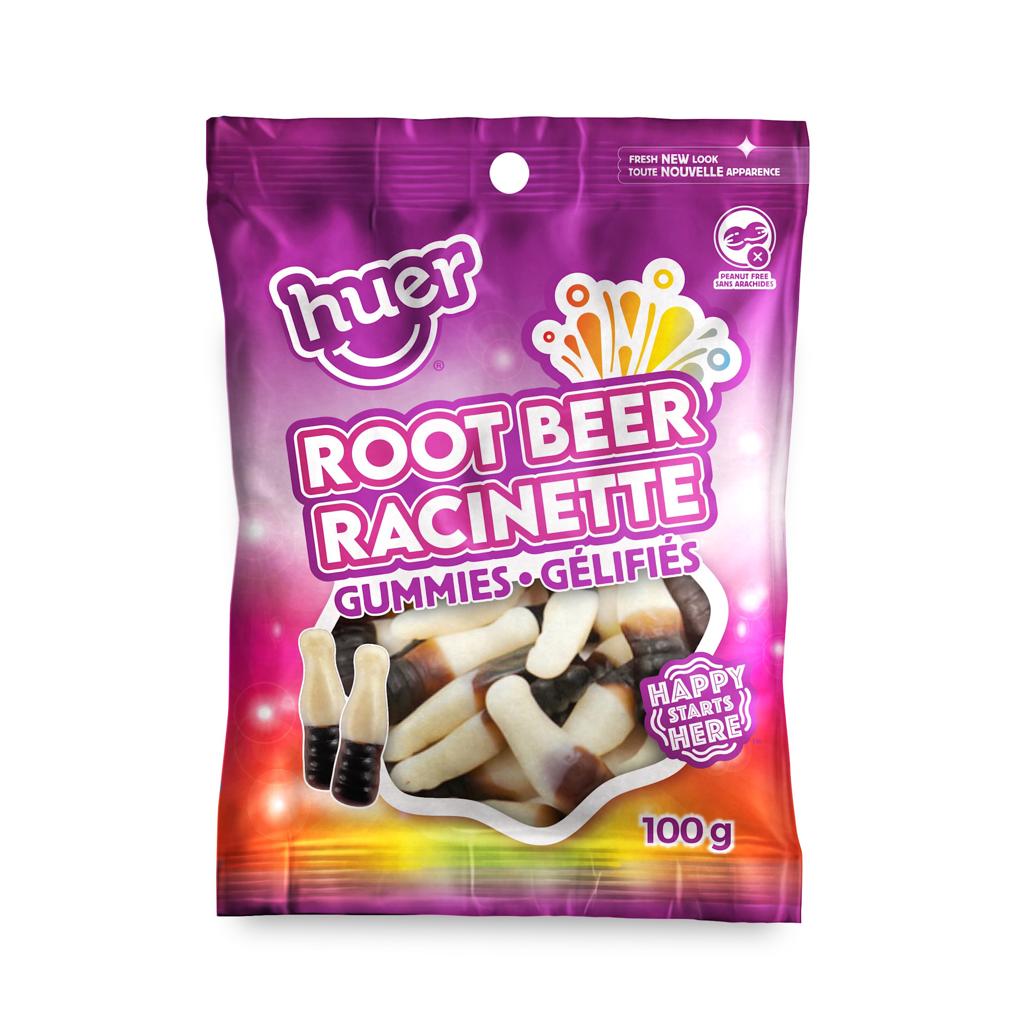 Bouteilles à la racinette - 100g - Jeuxjubes