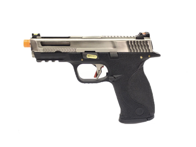 WE MP4 5.0 Custom SV, Silver Barrel - Airsoft Extreme