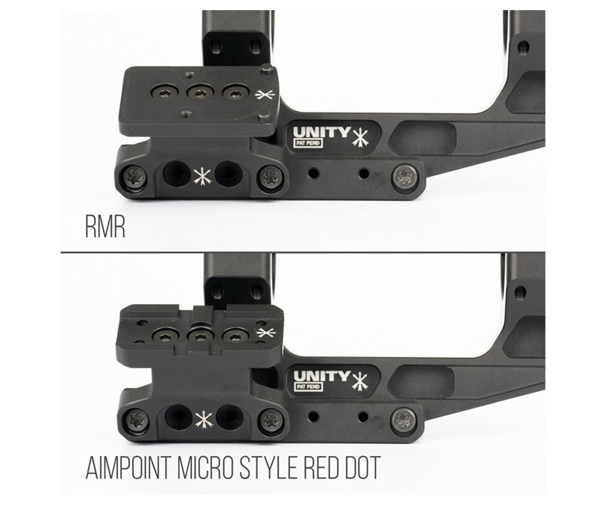 Unity Tactical Fast Lvpo Optics Mount Set Black Aluminum Alloy