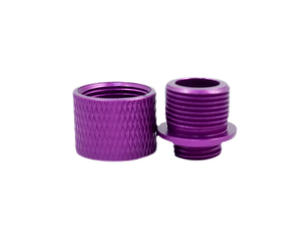 Unisoft 11mm CW to 14mm CCW thread adapter with cover, knurled ...