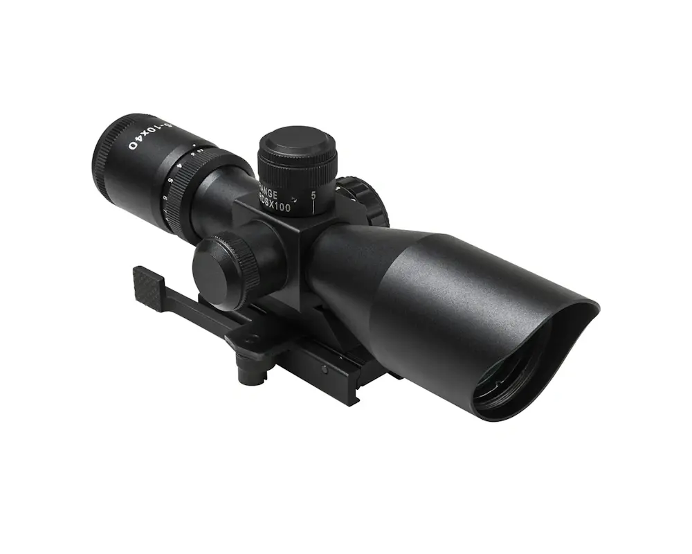 NcStar 2.5-10X40 Compact Tactical Scope with Quick Release Red/Green ...