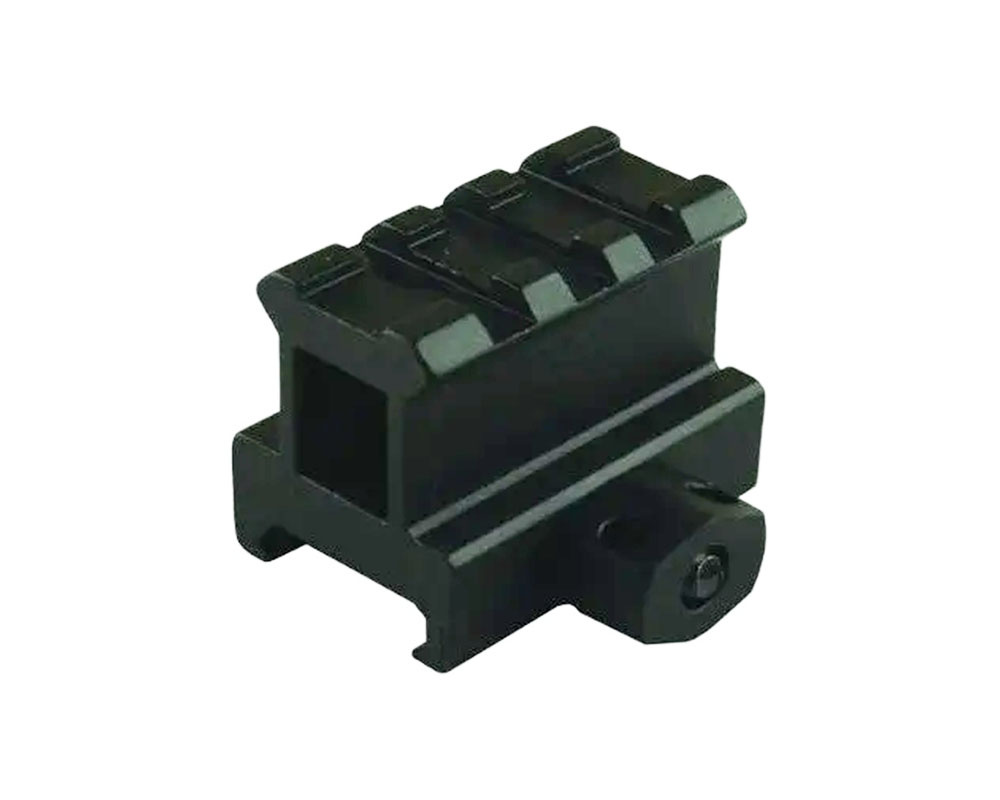 Aluminum 1 inch riser mount, 3 slot picatinny, see through - Airsoft ...