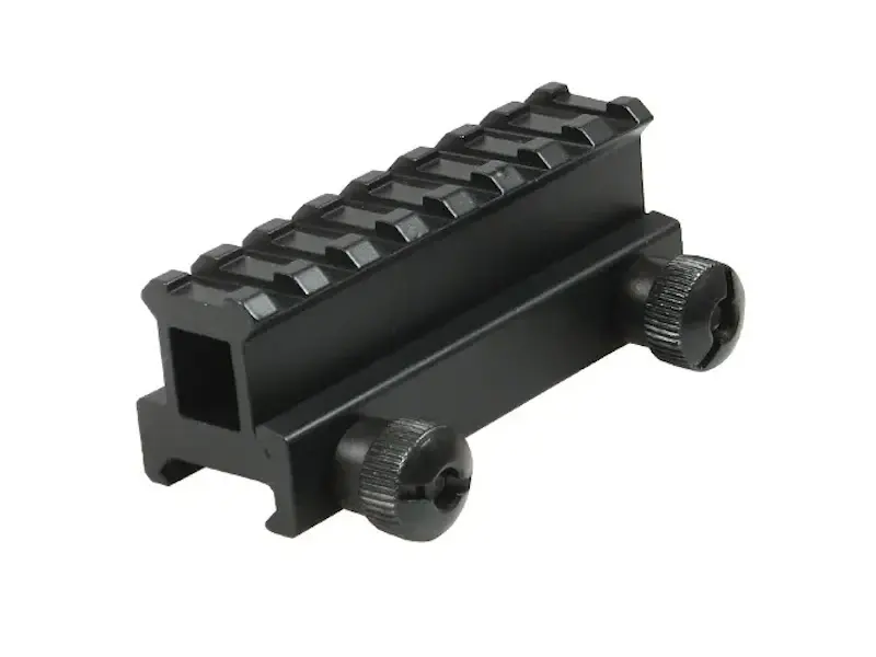 XTS 1" See Through Riser Mount, 8-slot Full-Length, Aluminum, Black ...