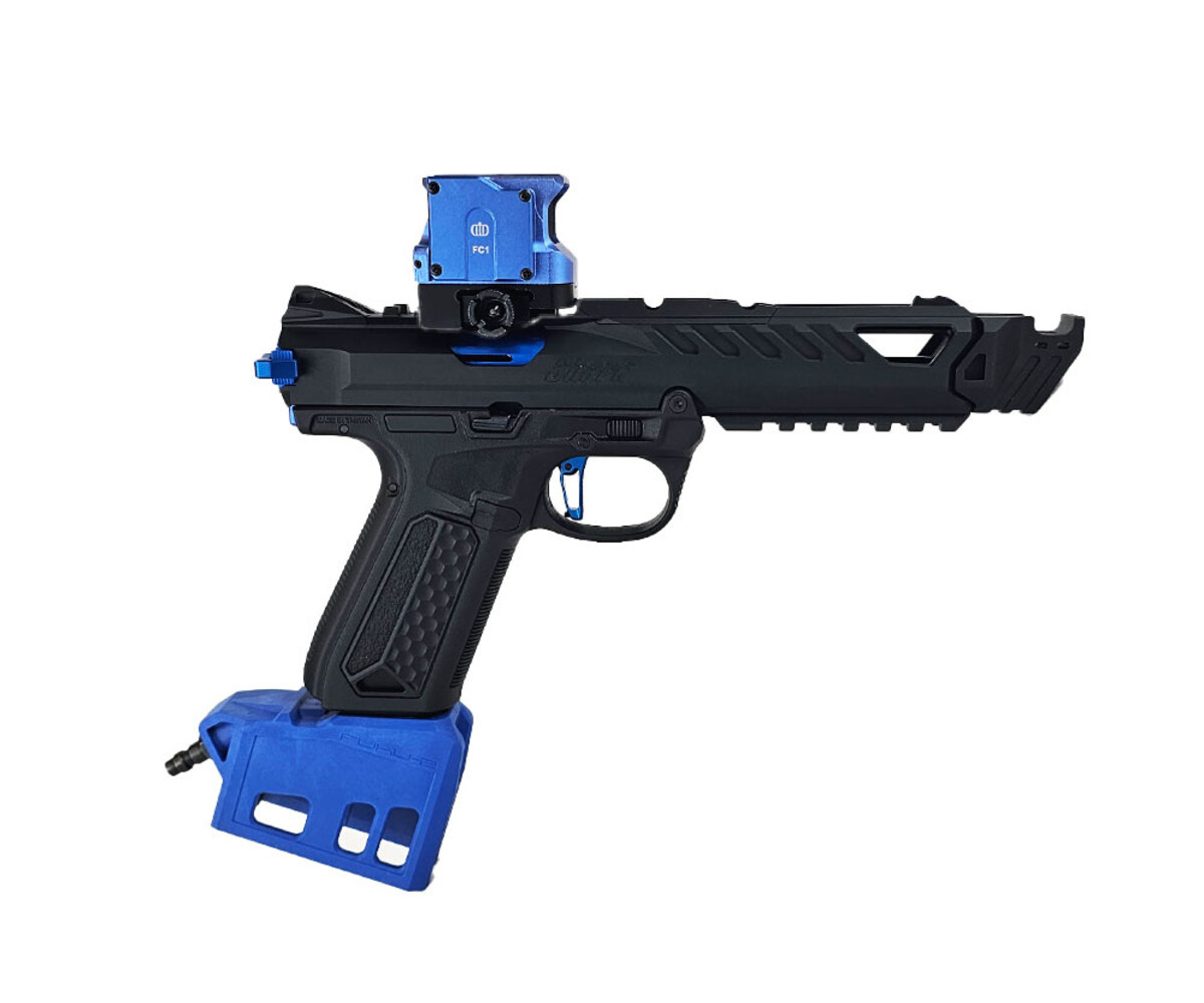 AEX Custom BLUE PHANTOM - Action Army AAP-01 HPA Gun, Black / Blue ...