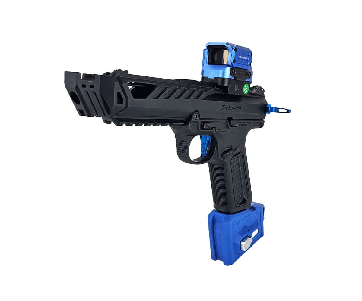 AEX Custom BLUE PHANTOM - Action Army AAP-01 HPA Gun, Black / Blue ...
