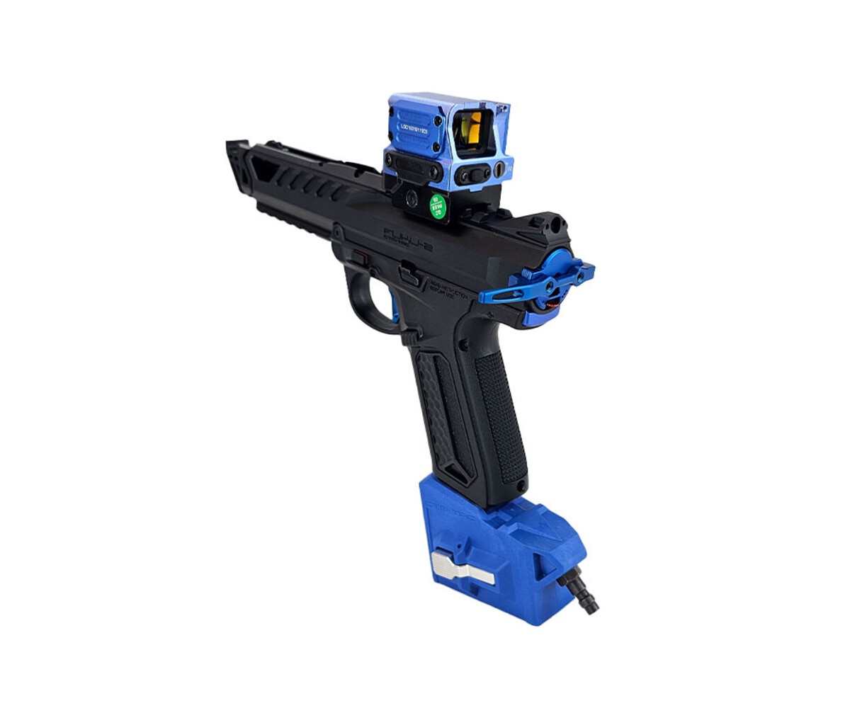 AEX Custom BLUE PHANTOM - Action Army AAP-01 HPA Gun, Black / Blue ...