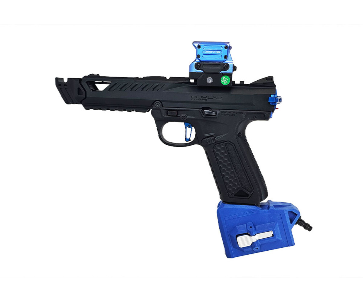 AEX Custom BLUE PHANTOM - Action Army AAP-01 HPA Gun, Black / Blue ...