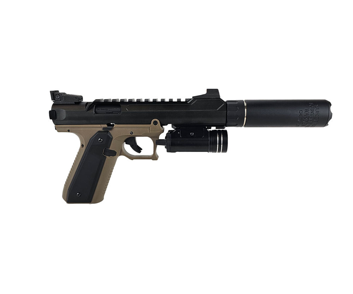 AEX Custom SILENT SHREW - Action Army AAP-01 Gas Blowback Gun, Black ...