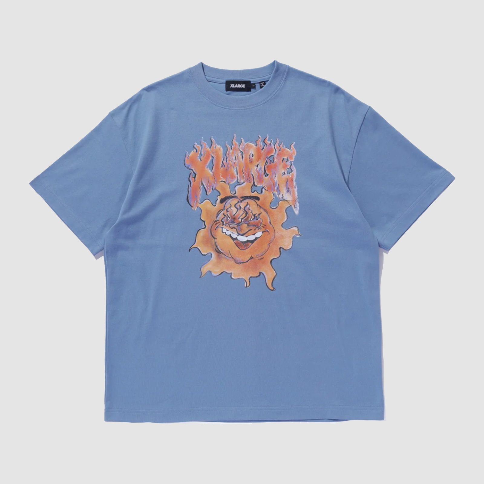 XLarge Burning Tee Blue - RUKUS