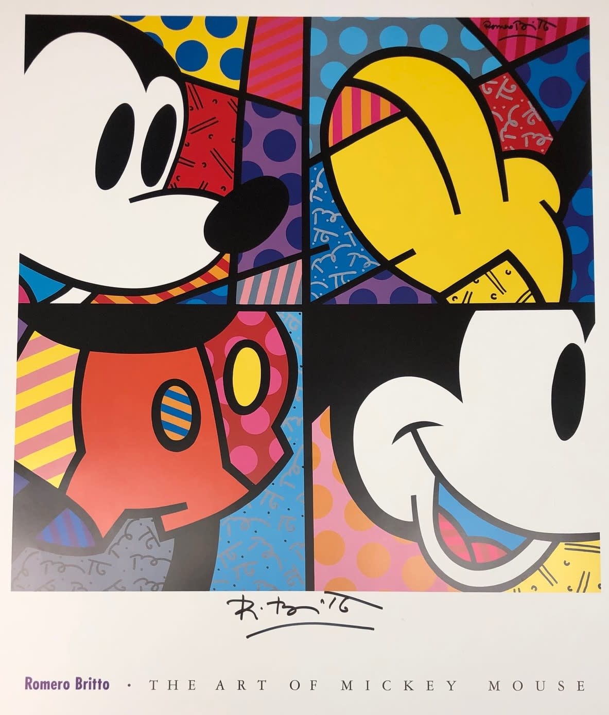 Mickey by Romero Britto (Signed Poster) - Liss Gallery