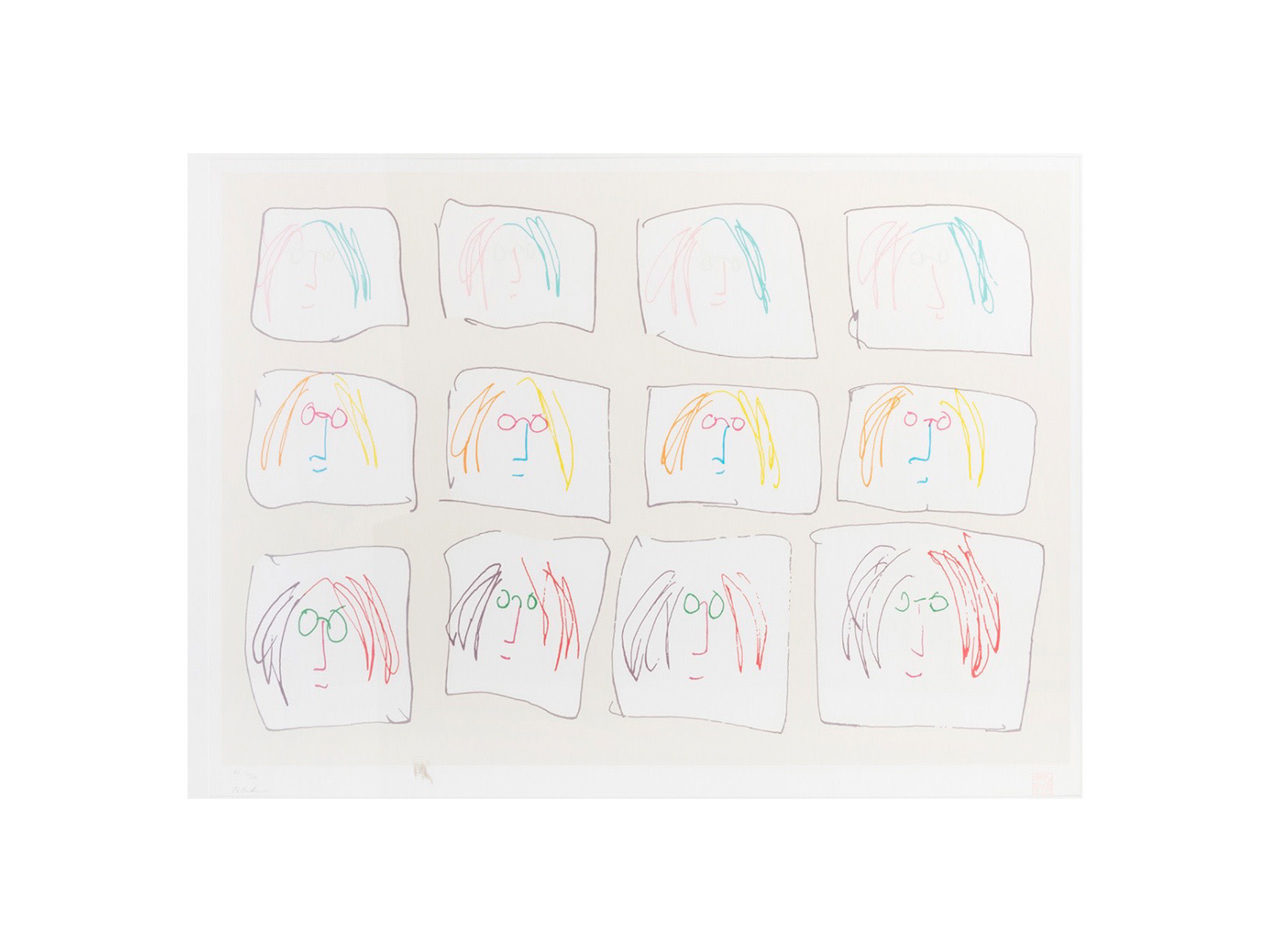 Multiple Self Portrait by John Lennon - Liss Gallery