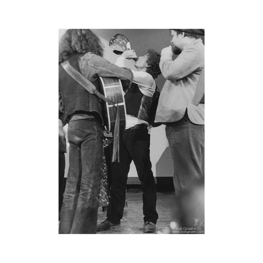 Bob Dylan, Drinking Wine, 1974 by Bob Gruen - Liss Gallery