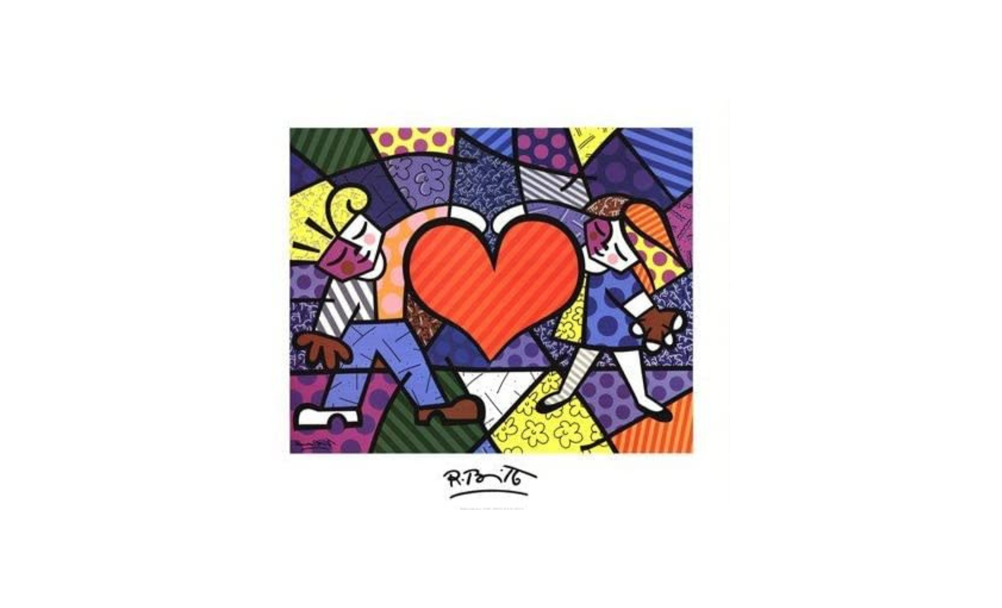 Heart Kids by Romero Britto (Signed Poster) - Liss Gallery
