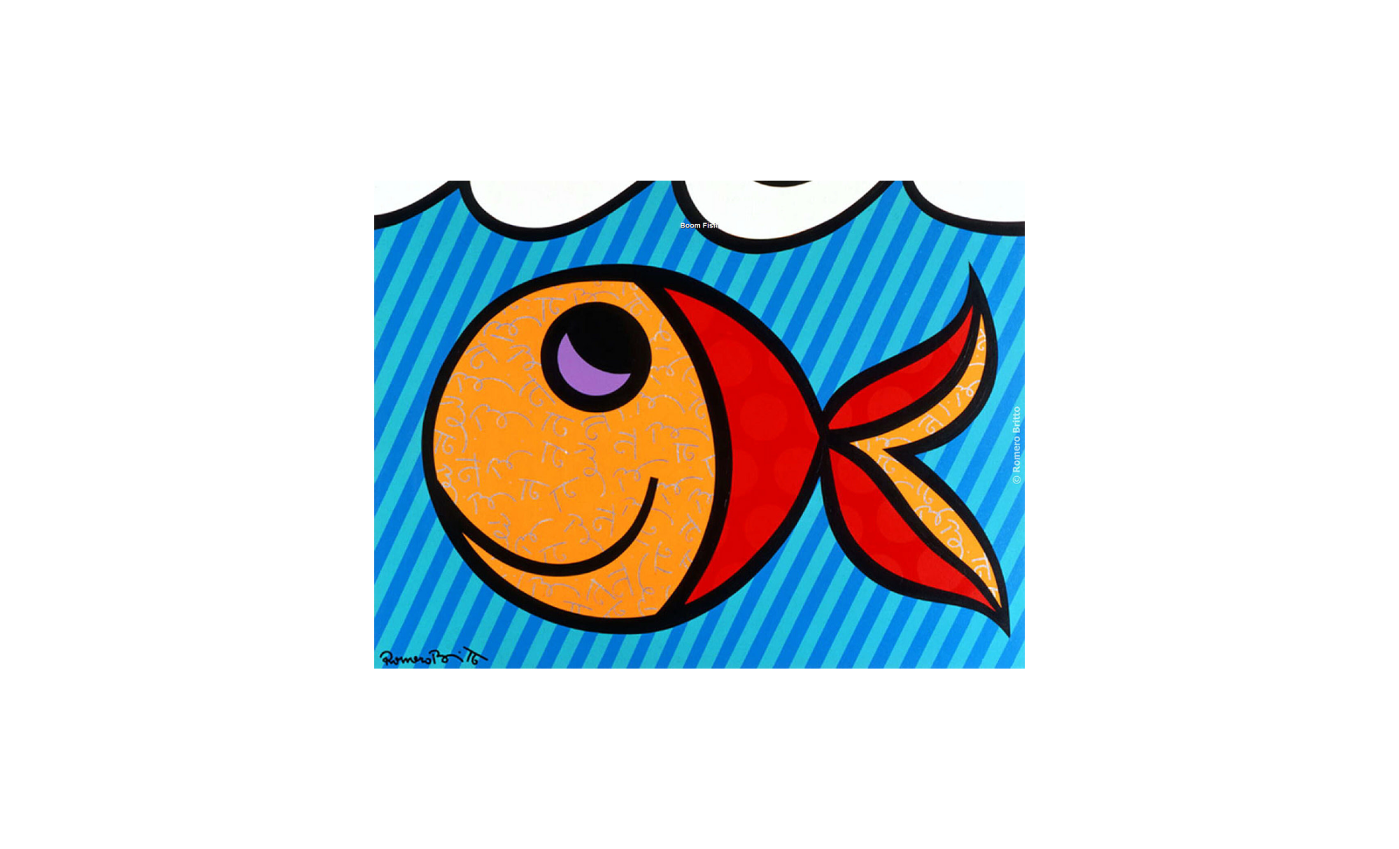 Boom Fish by Romero Britto (Signed Poster) - Liss Gallery