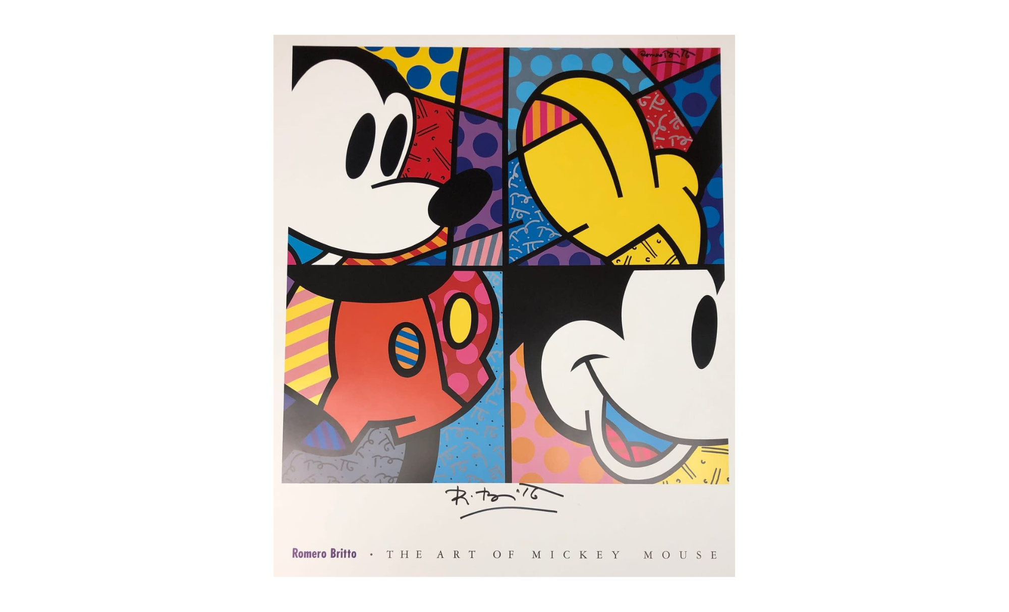 Mickey by Romero Britto (Signed Poster) - Liss Gallery