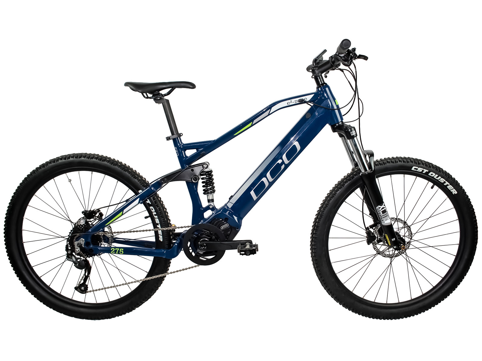 D DCO E2-ZONE DARK BLUE-SILVER GREEN ELECTRIC MTB - Echo Sports