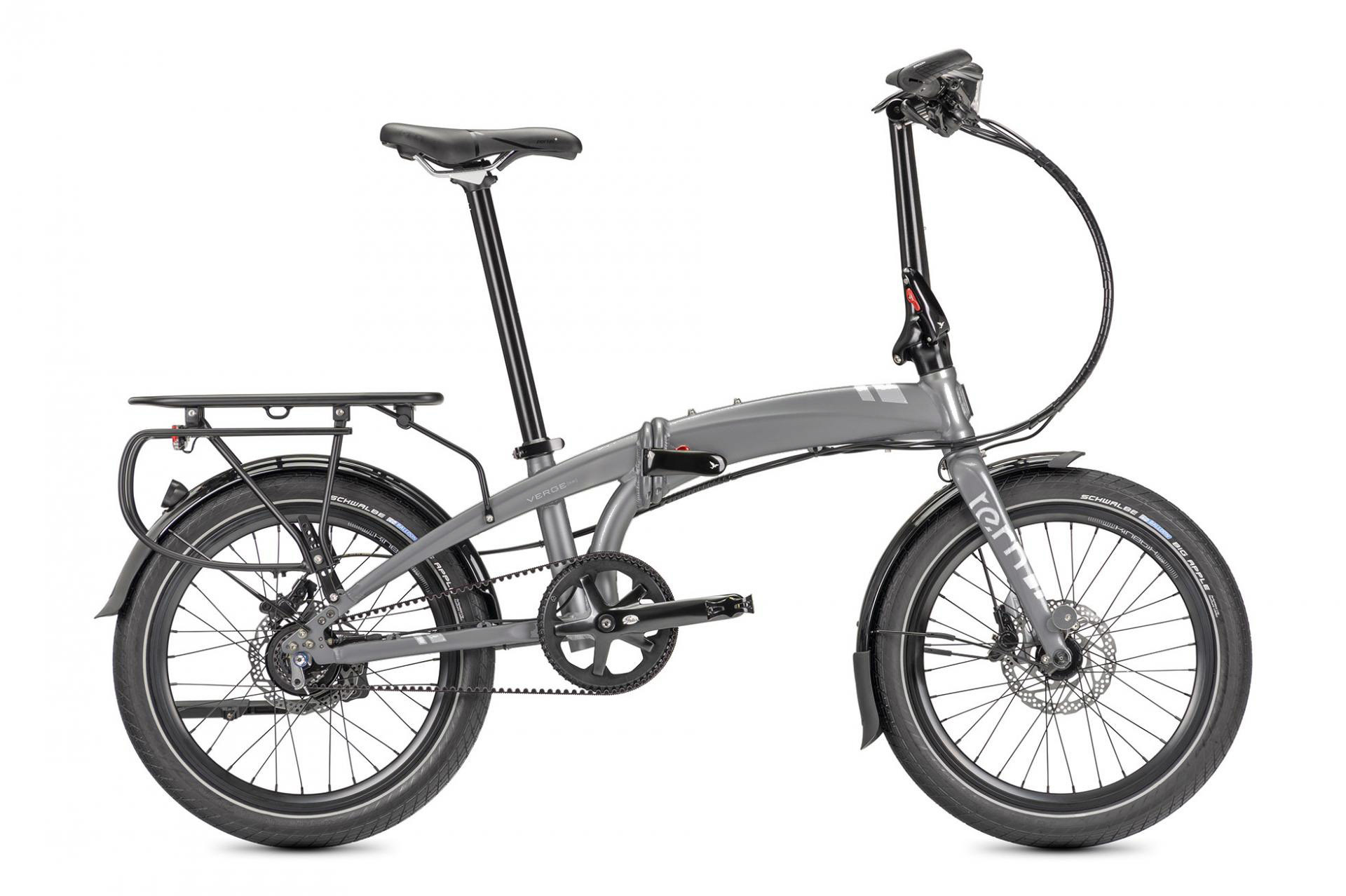 TERN Verge S8I space grey foldable bike with carbon belt drive - Echo ...