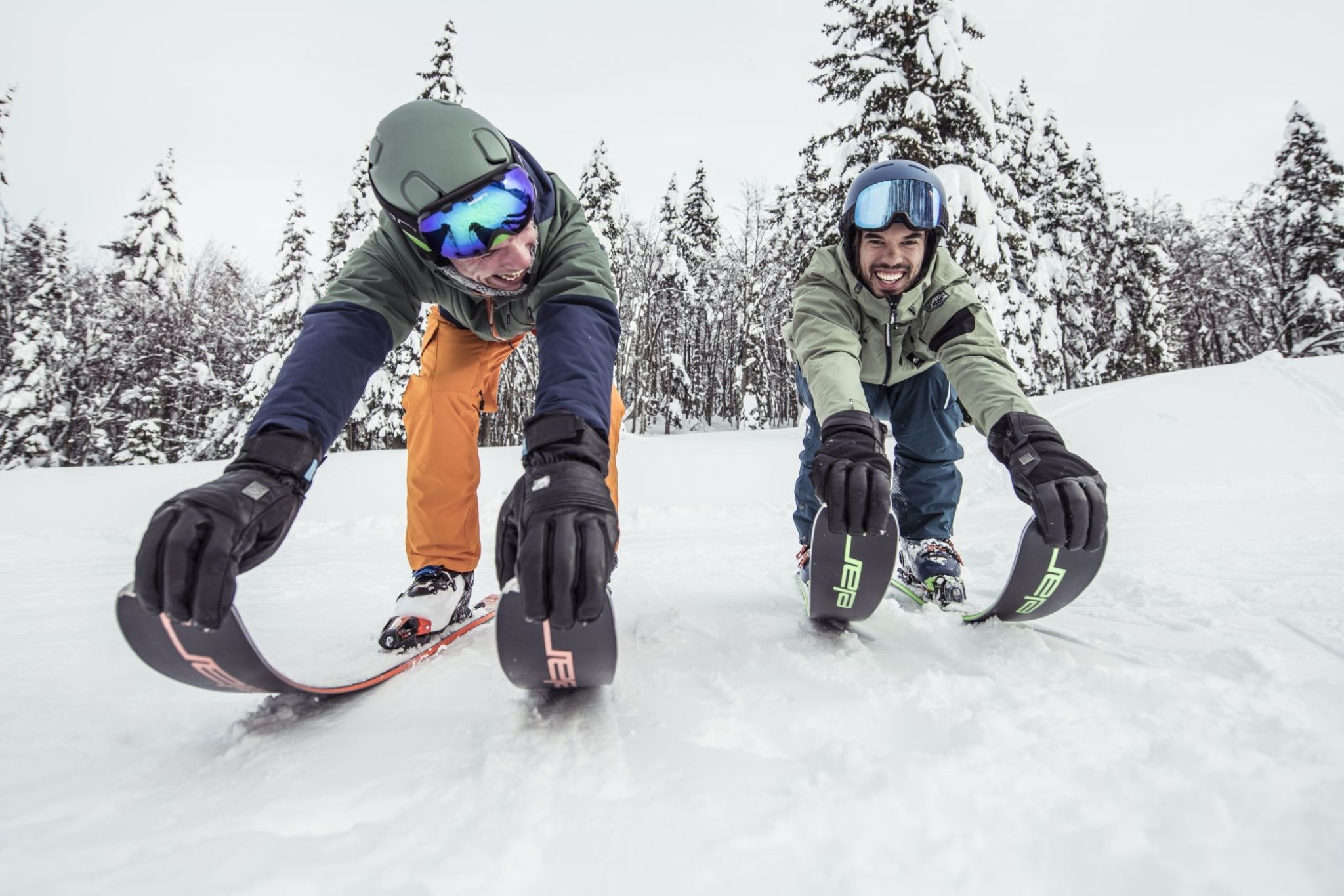 Elan Wingman 82 cti fx emx 12.0 alpine ski orange-blue - Echo Sports