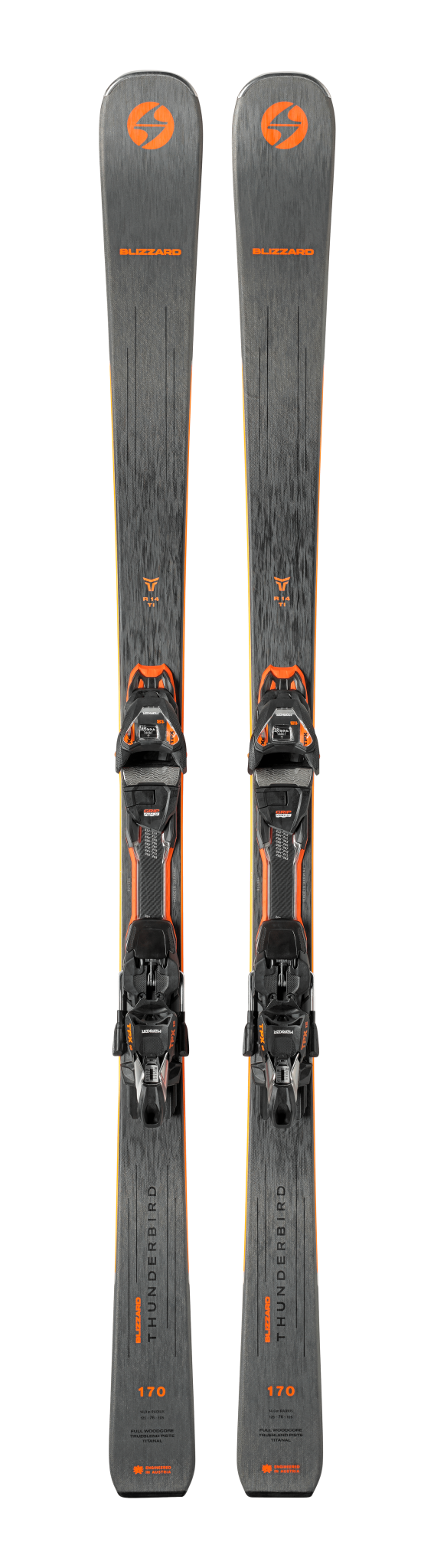 Blizzard Thunderbird sport R14 TI men's alpine ski anthracite-orange ...