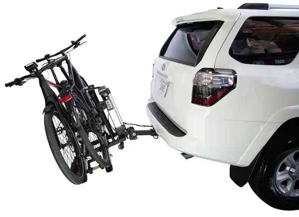 Saris motorized 2 bike rack electric lift with lights Echo Sports