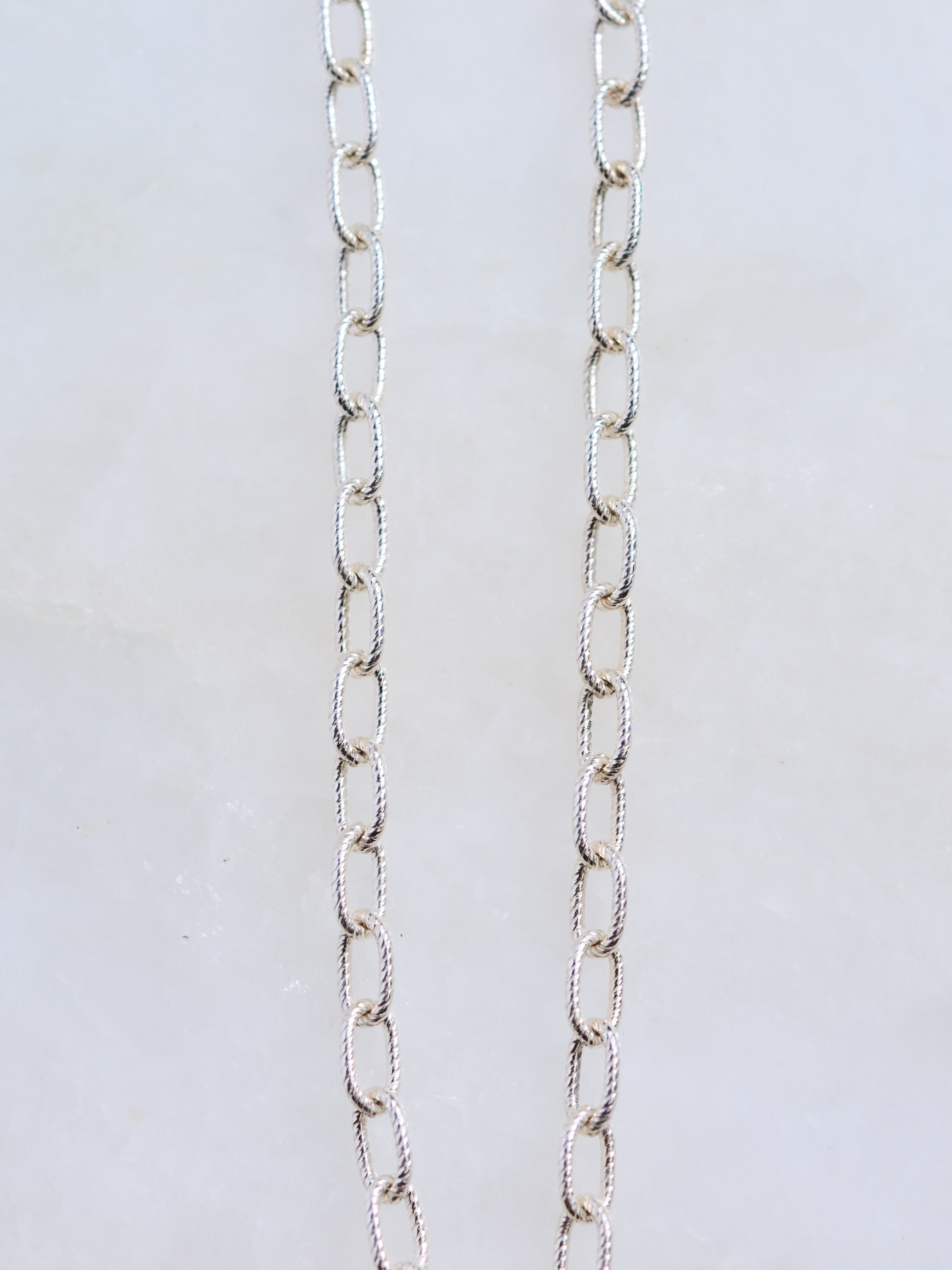 Sterling Matte Vignette Chain - - Kiki
