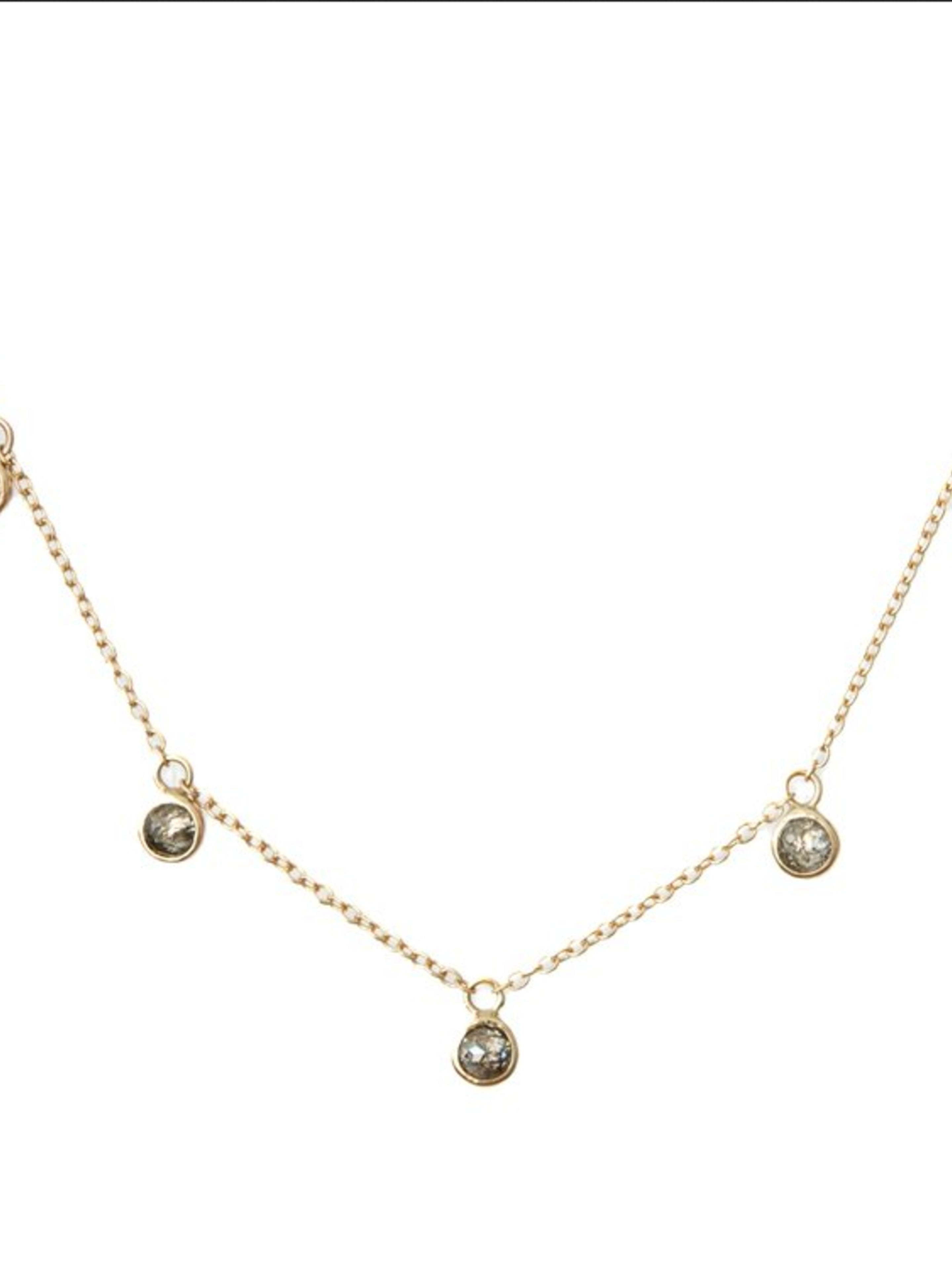 MONICA RILEY Salt & Pepper Diamond Bezel Necklace - Kiki