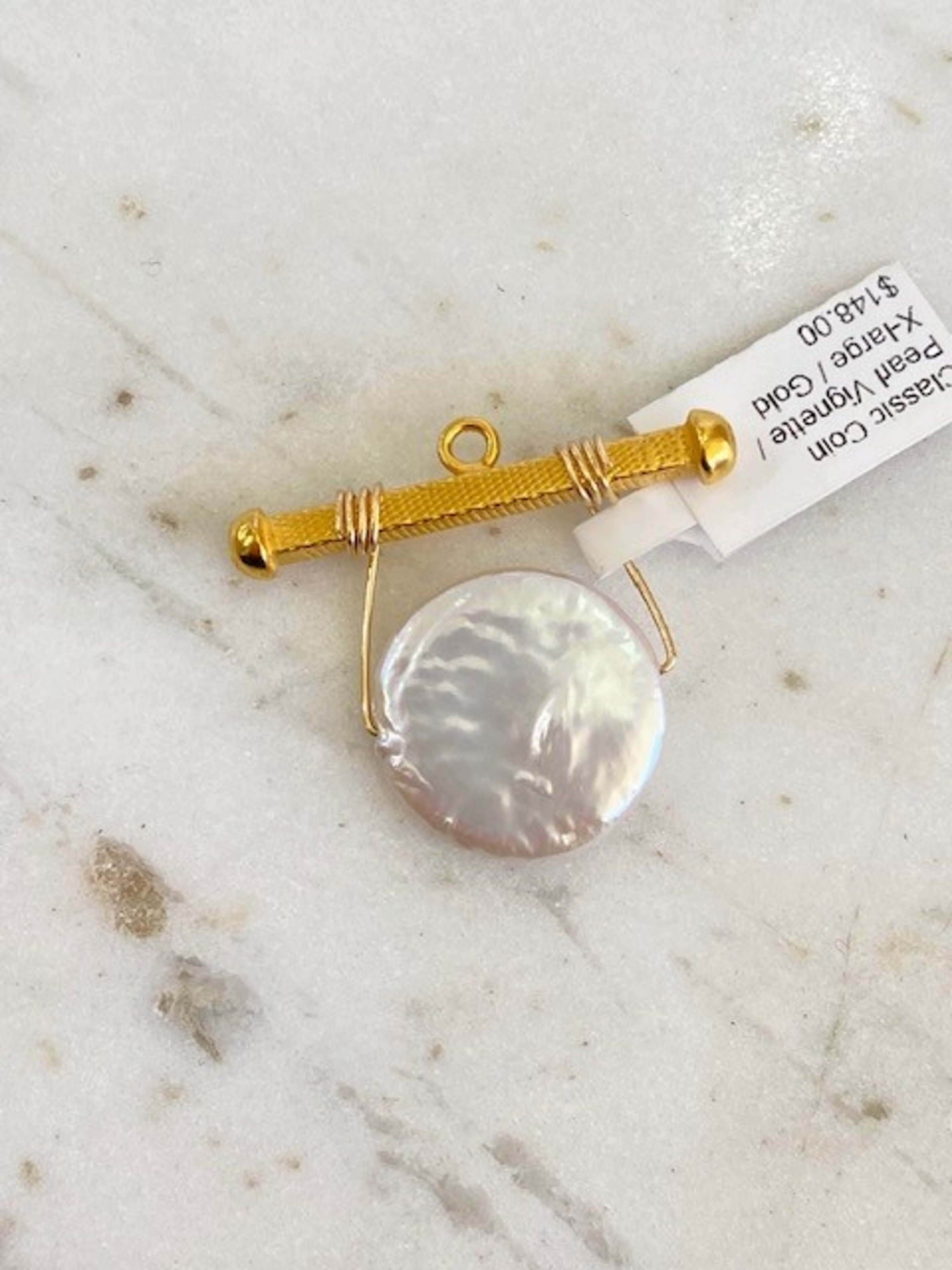 SENNOD Extra Large Jumbo Classic Pearl Vignette - Kiki