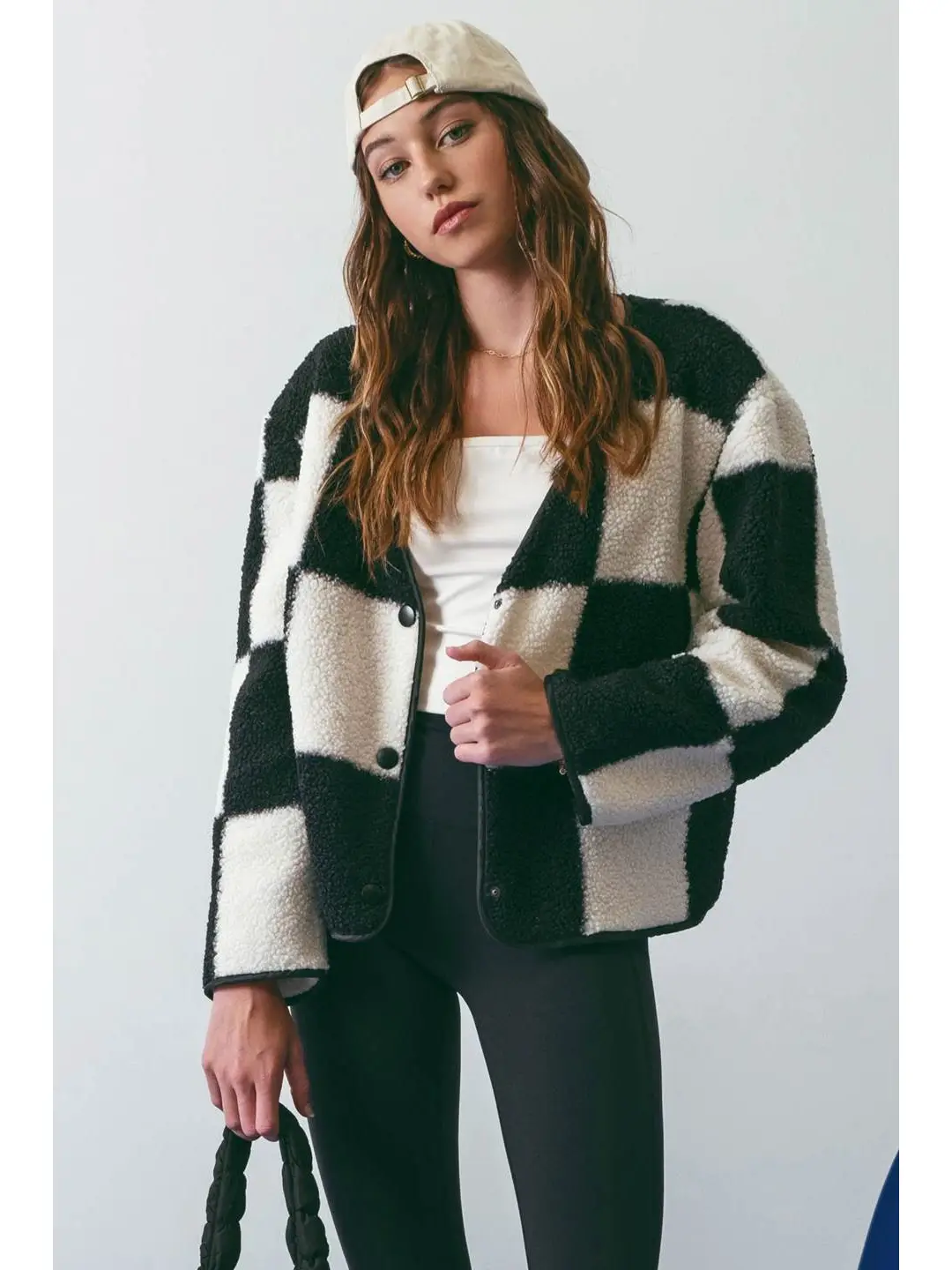 Checkered Fleece Jacket - 509 Broadway