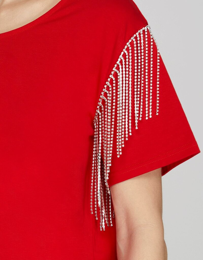 Rhinestone Fringe Top - 509 Broadway