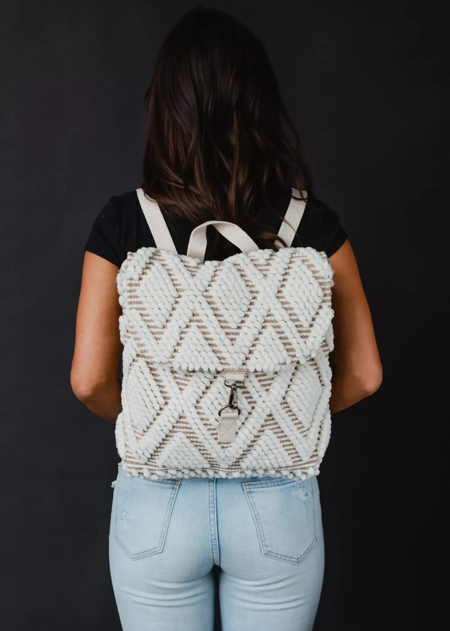Diamond Pattern Backpack - 509 Broadway